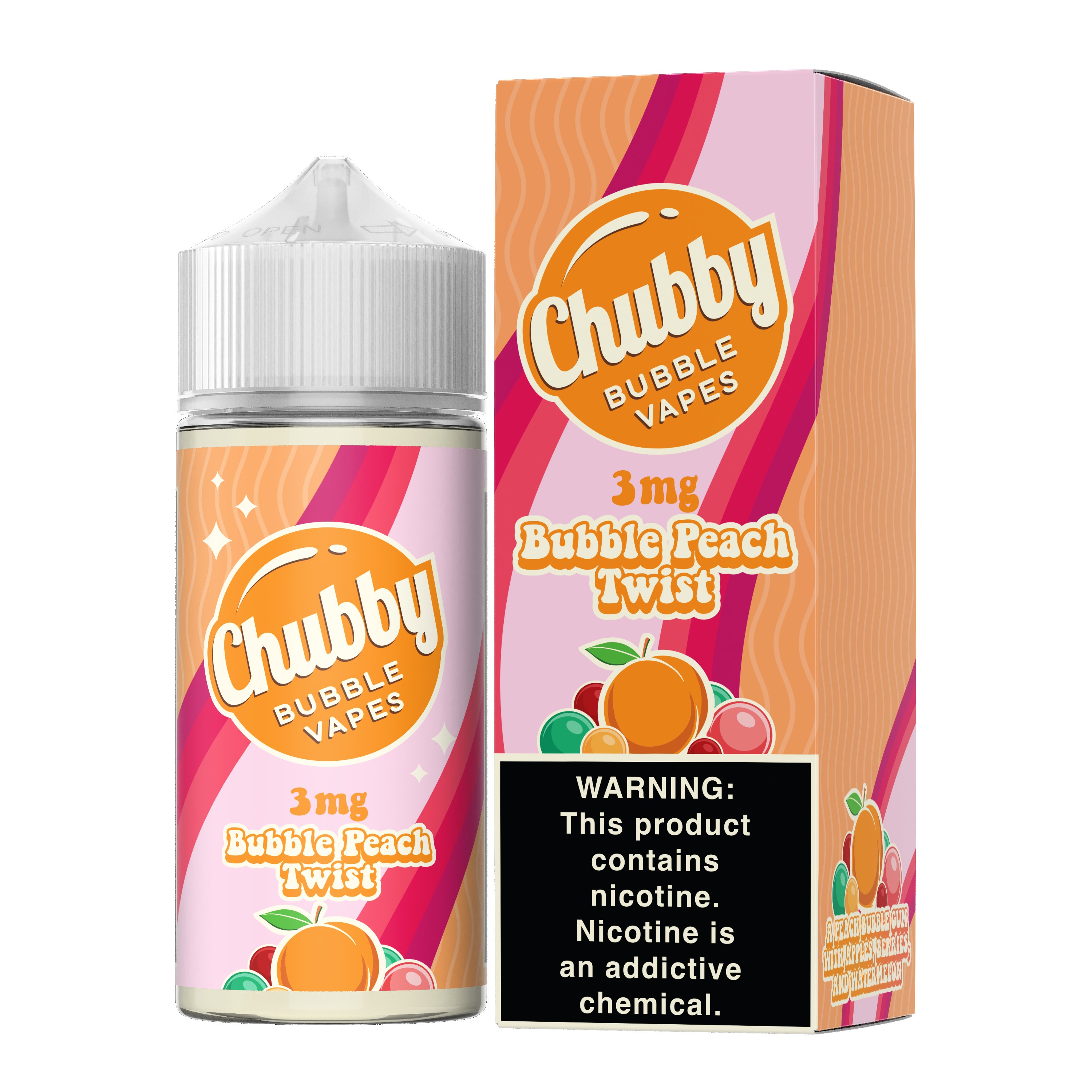 Chubby Bubble Vapes - Bubble Peach Twist 100mL