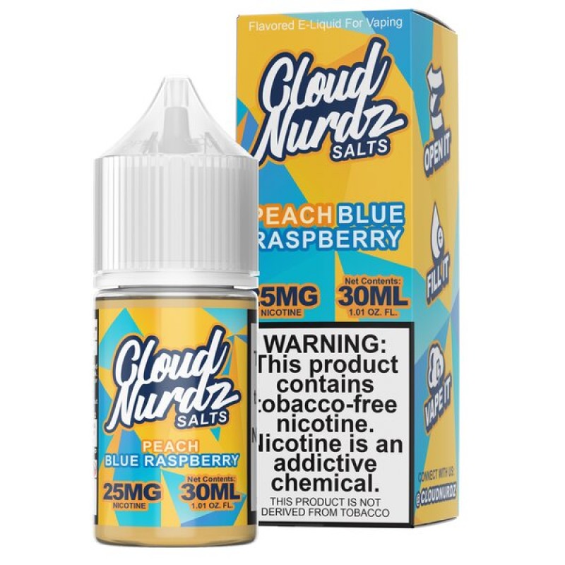 Cloud Nurdz Synthetic Salt - Peach Blue Raspberry 30mL