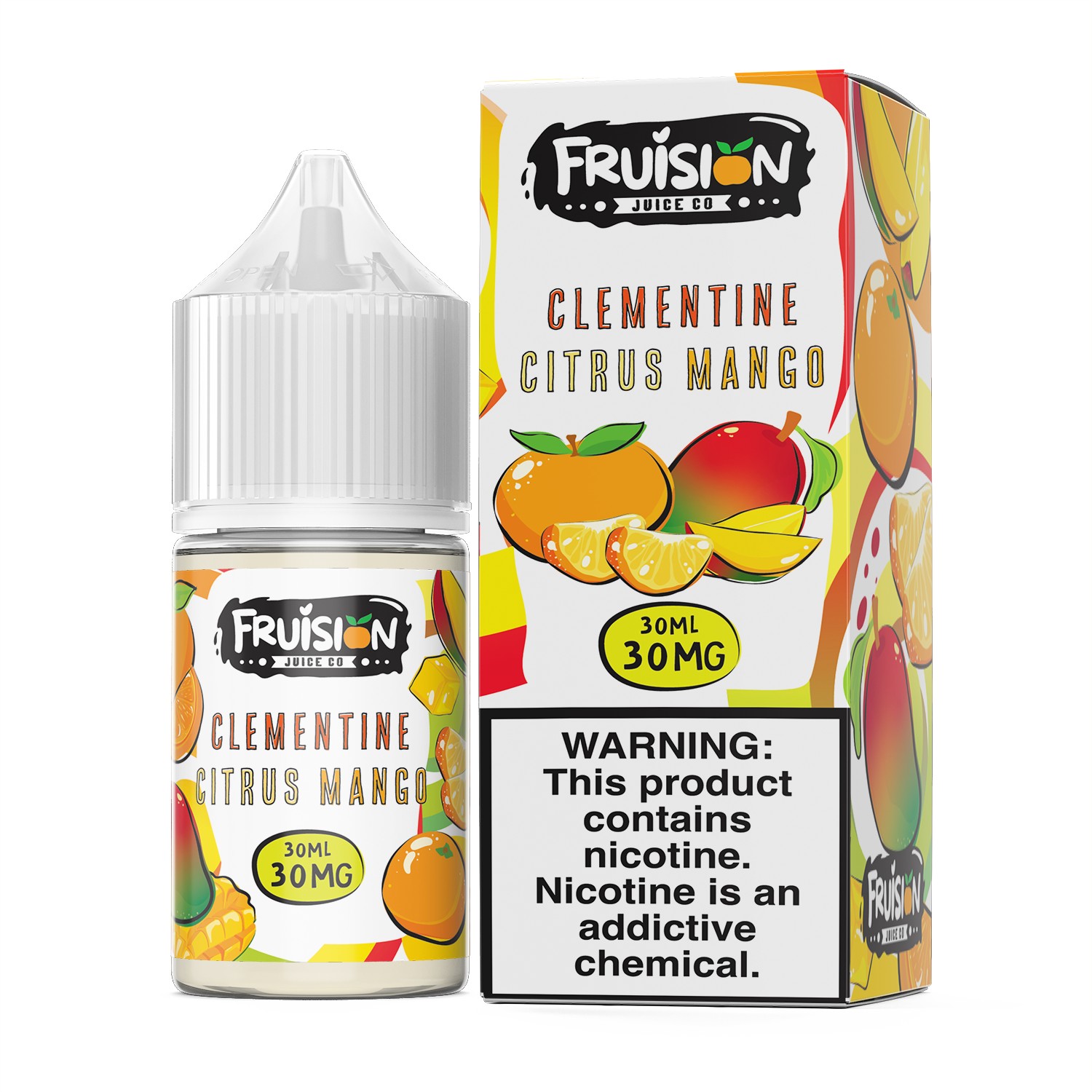 Fruision Juice Co Salt - Clementine Citrus Mango 30mL, fruision salt