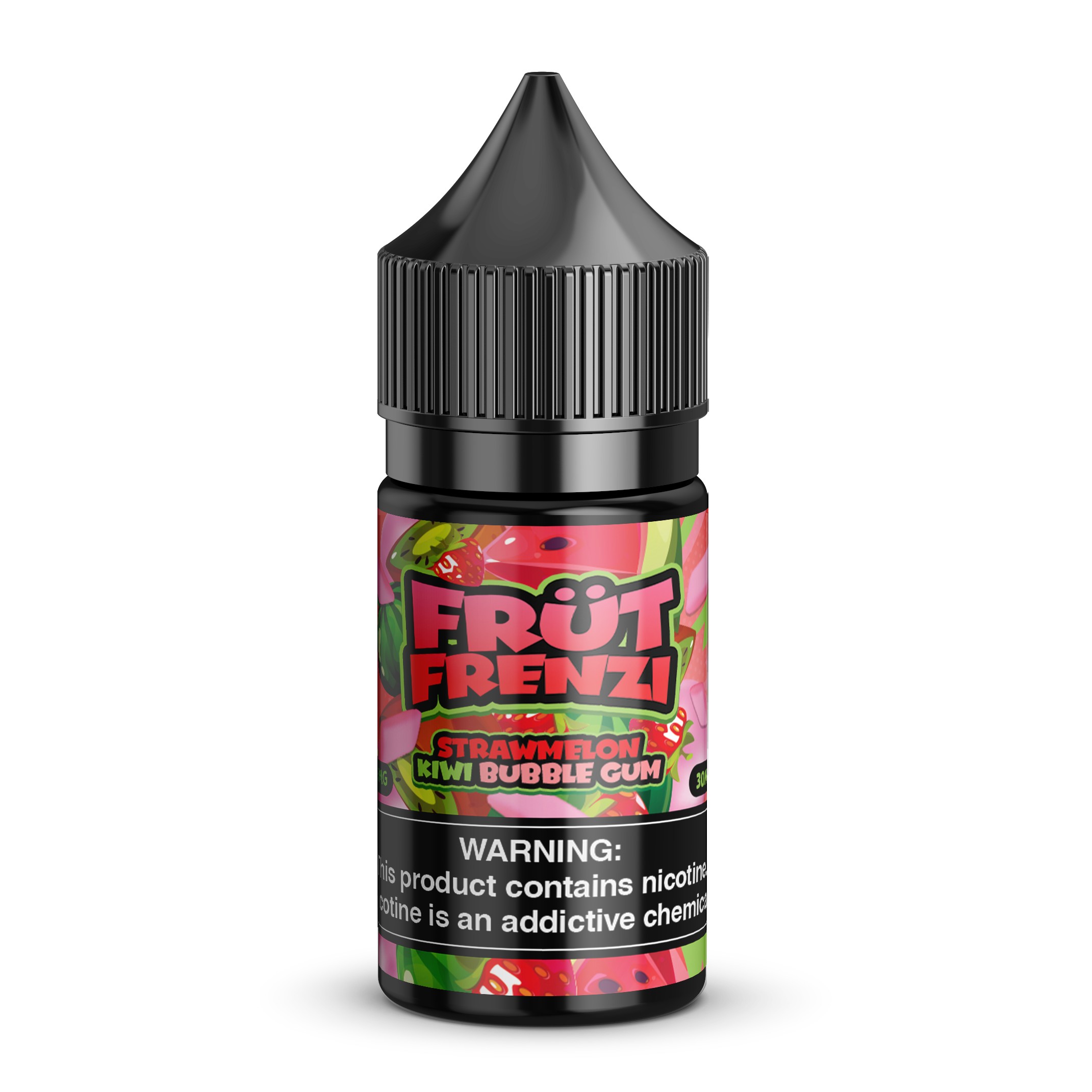 Früt Frenzi Salt - Strawmelon Kiwi Bubble Gum 30mL, frut frenzi salt