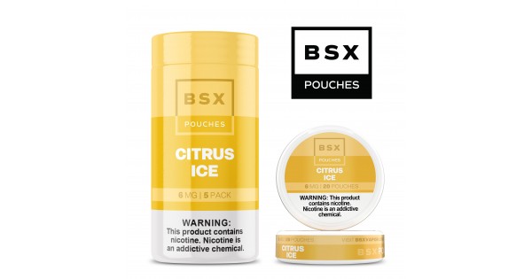 BSX Pouches 5pk - Citrus Ice, nicotine pouch, nic pouch