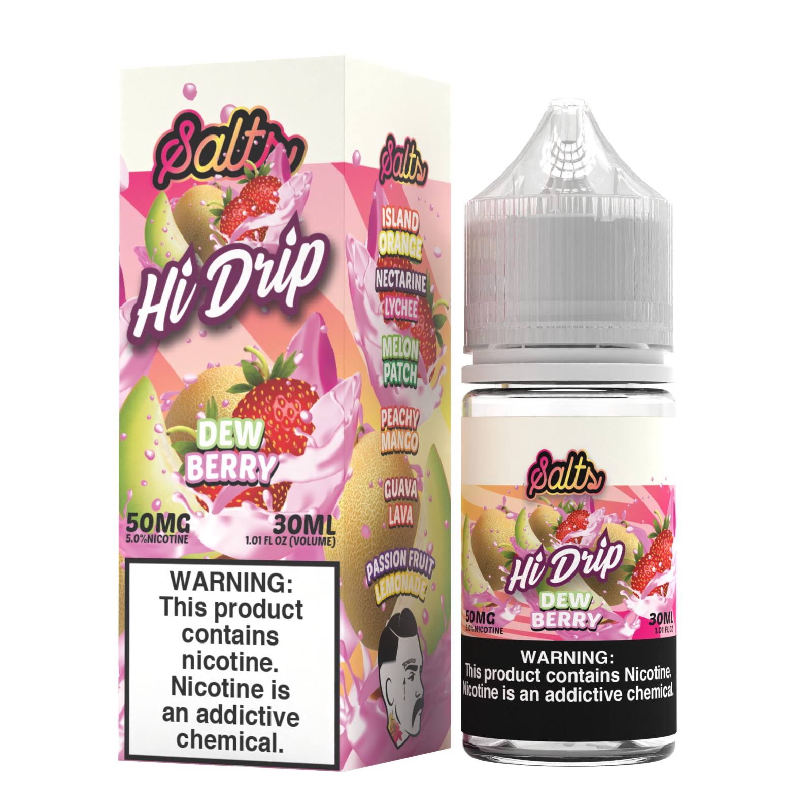 Hi-Drip Salt - Dew Berry 30mL Honeydew Strawberry