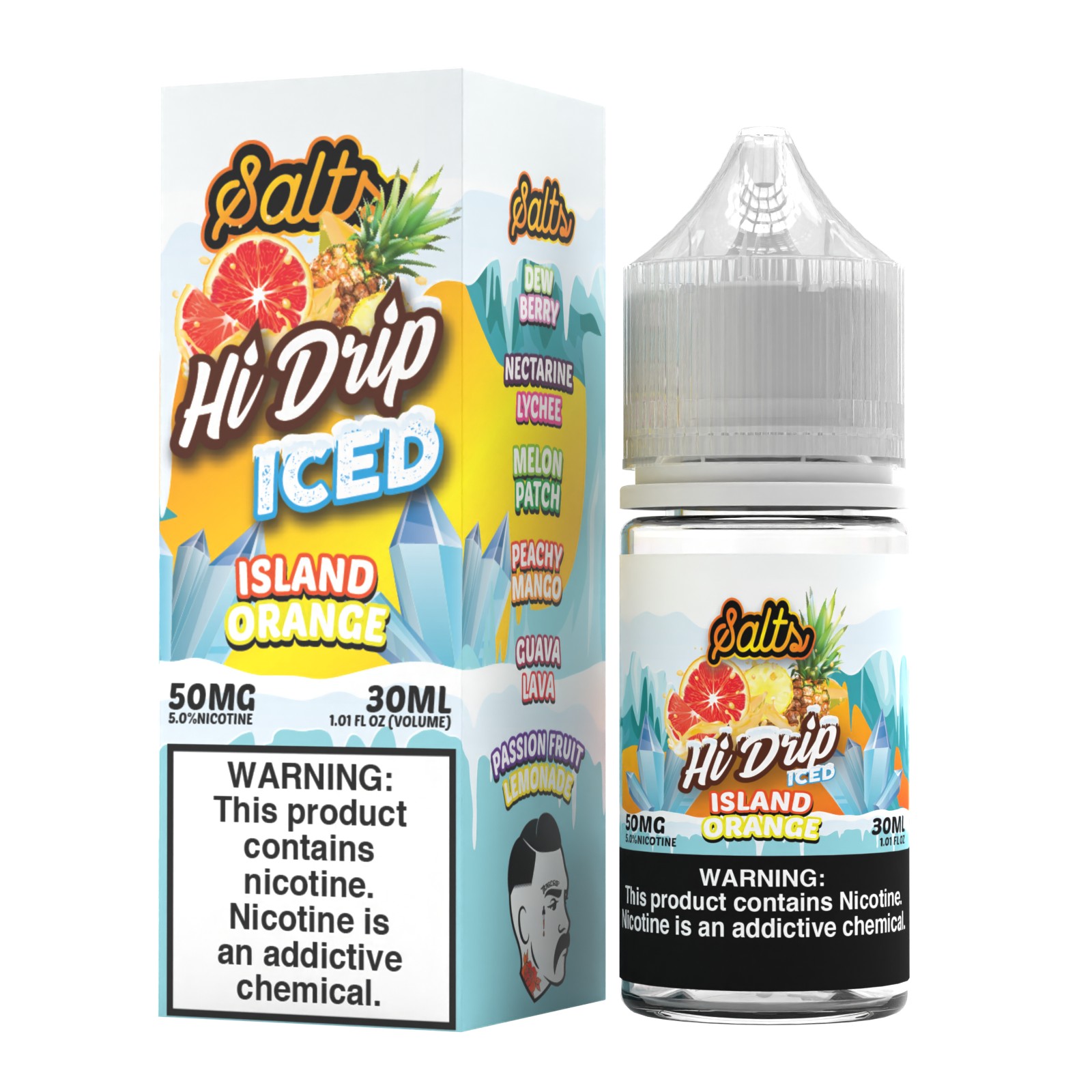 Hi-Drip Salt - Island Orange Iced 30mL Blood Orange Pineapple