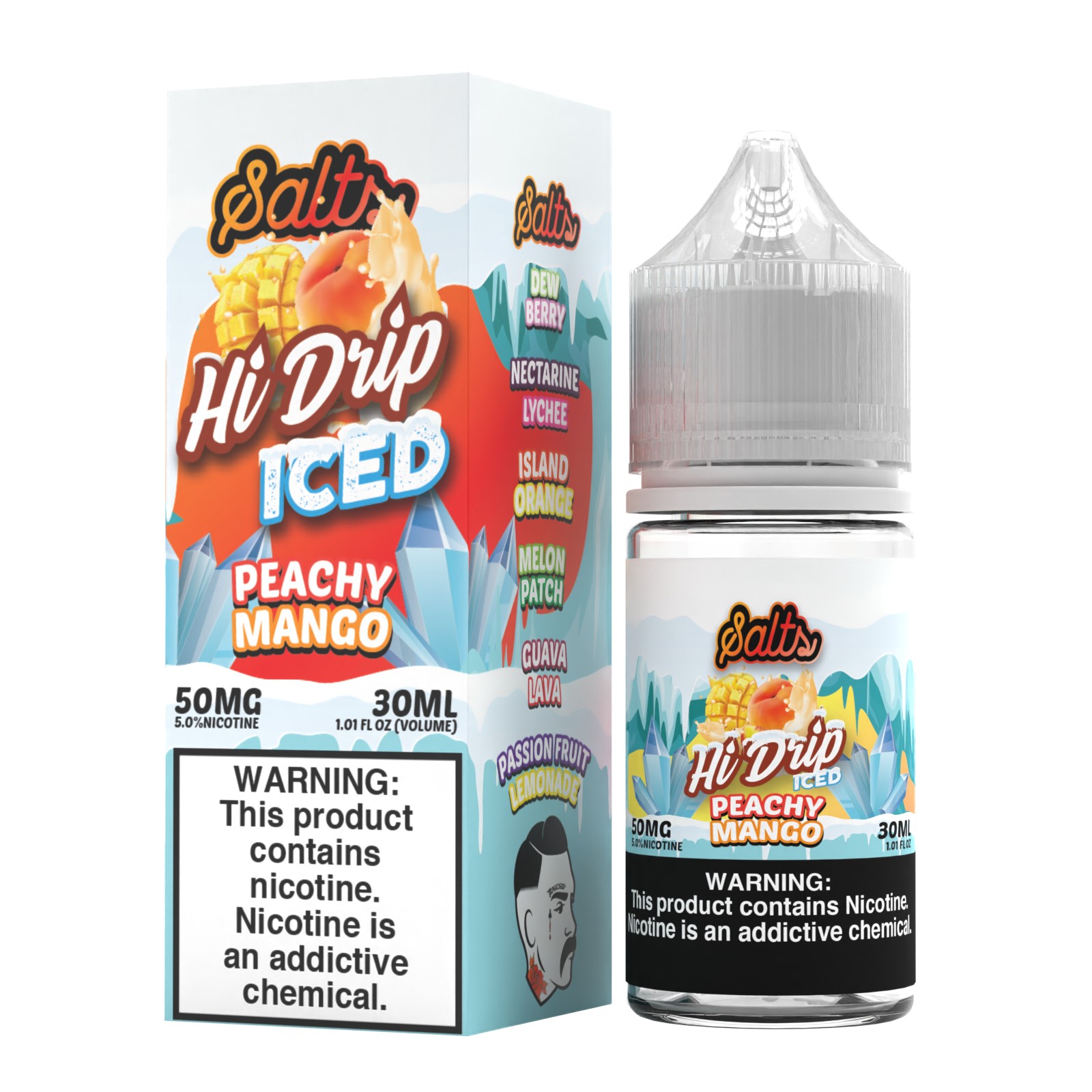 Hi-Drip Salt - Peachy Mango Iced 30mL Mango Peach Ice