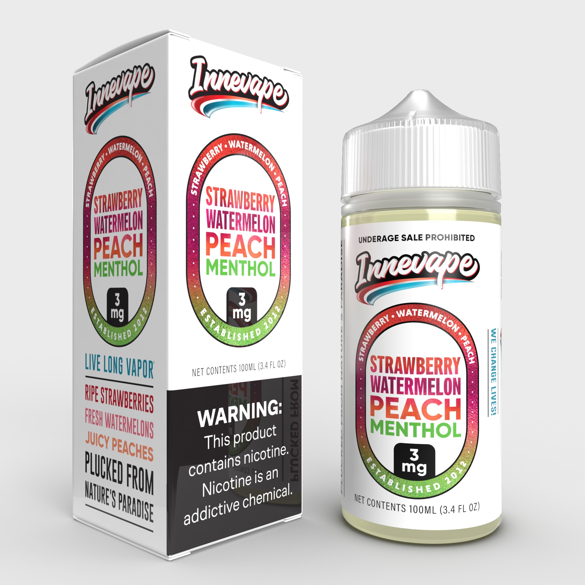 Innevape - Strawberry Watermelon Peach Menthol 100mL