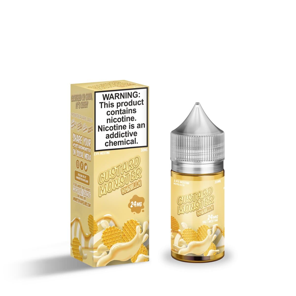 Custard MONSTER Synthetic Salt - Vanilla Custard 30mL, custard monster ...