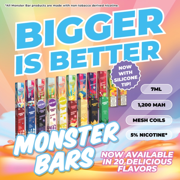 Monster Bar 3500 Disposable 5%, jam monster, monster vape labs ...