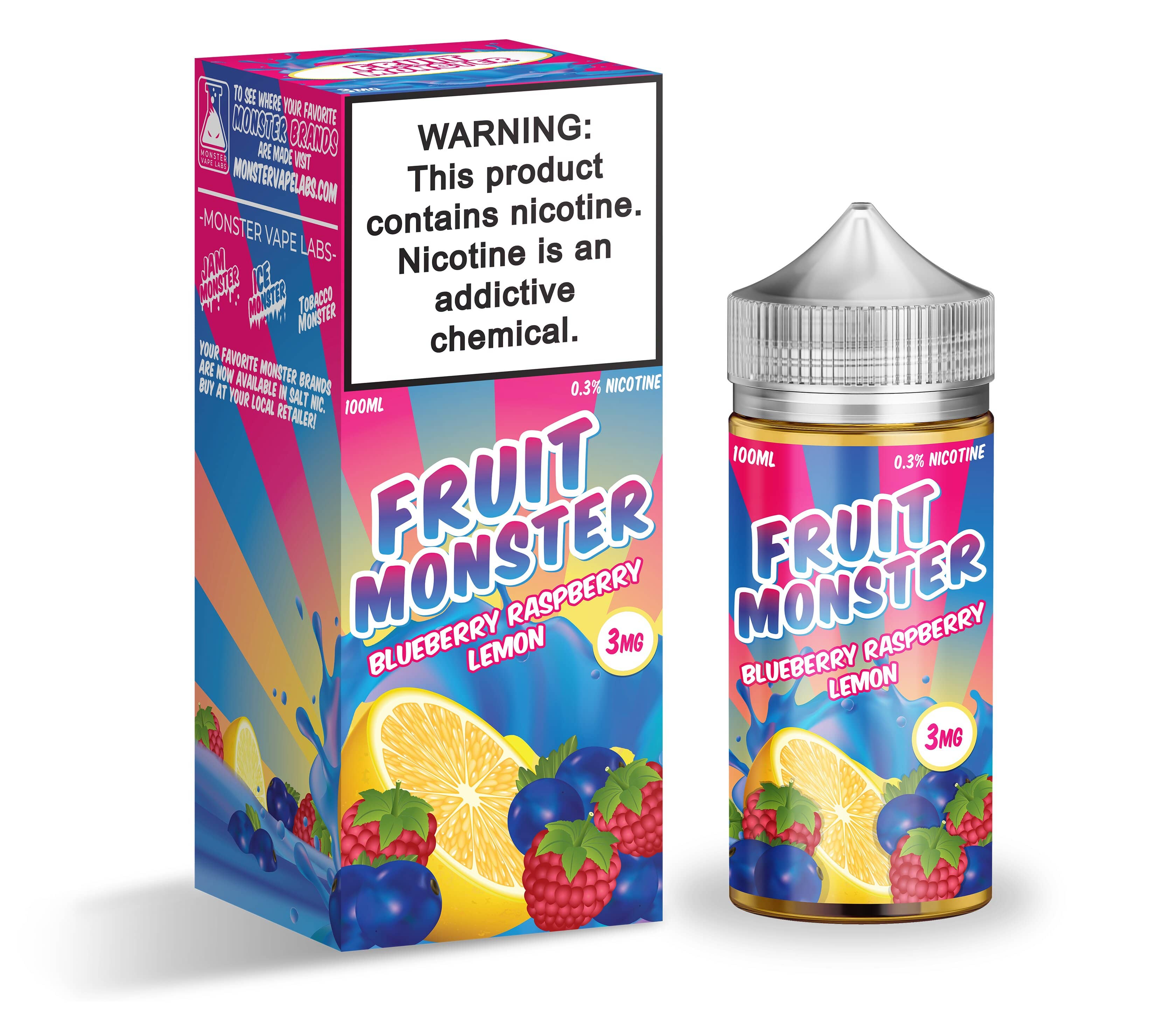 Fruit MONSTER Synthetic - Blueberry Raspberry Lemon 100mL, fruit monster