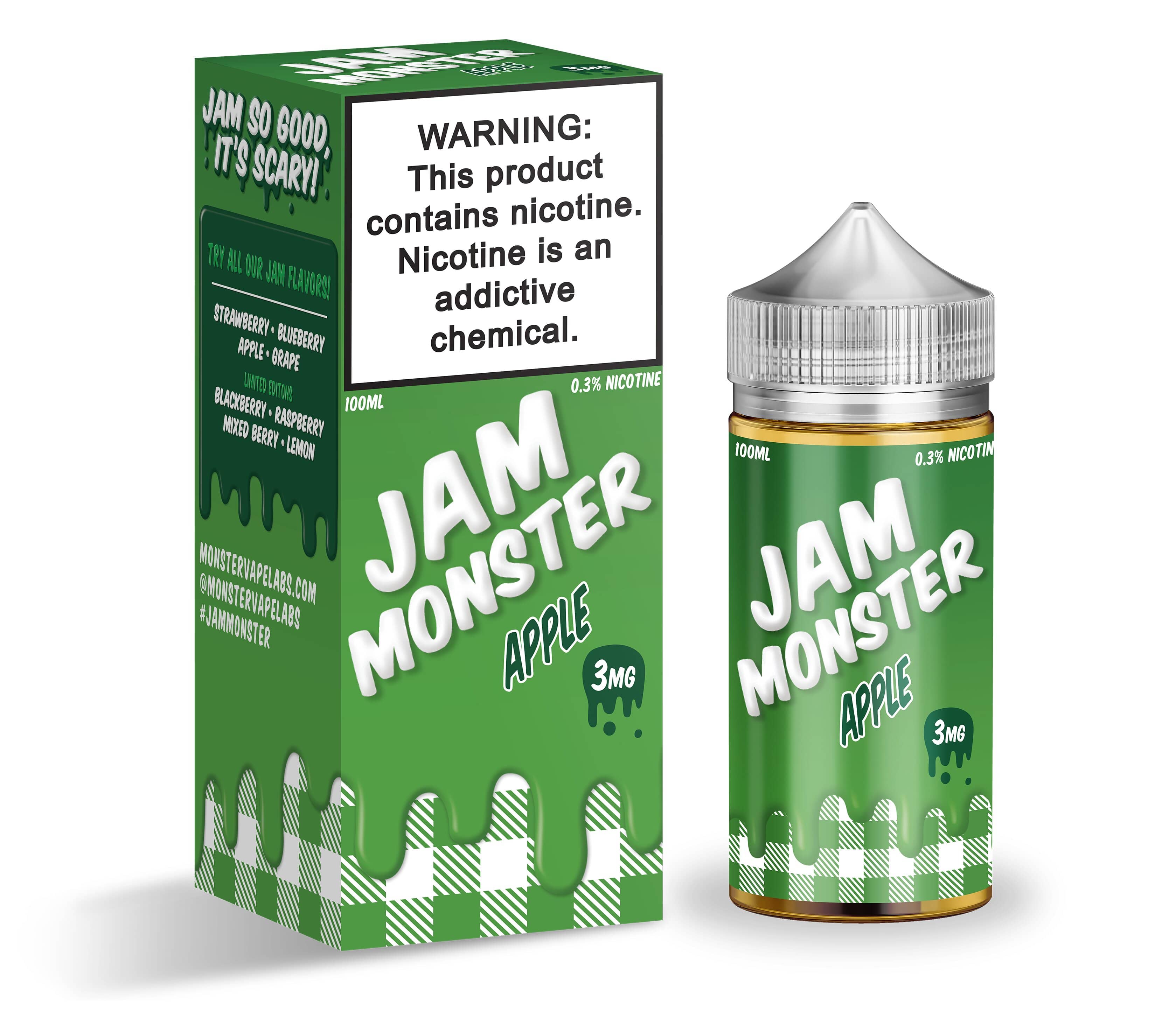Jam MONSTER Synthetic - Apple Jam 100mL, jam monster