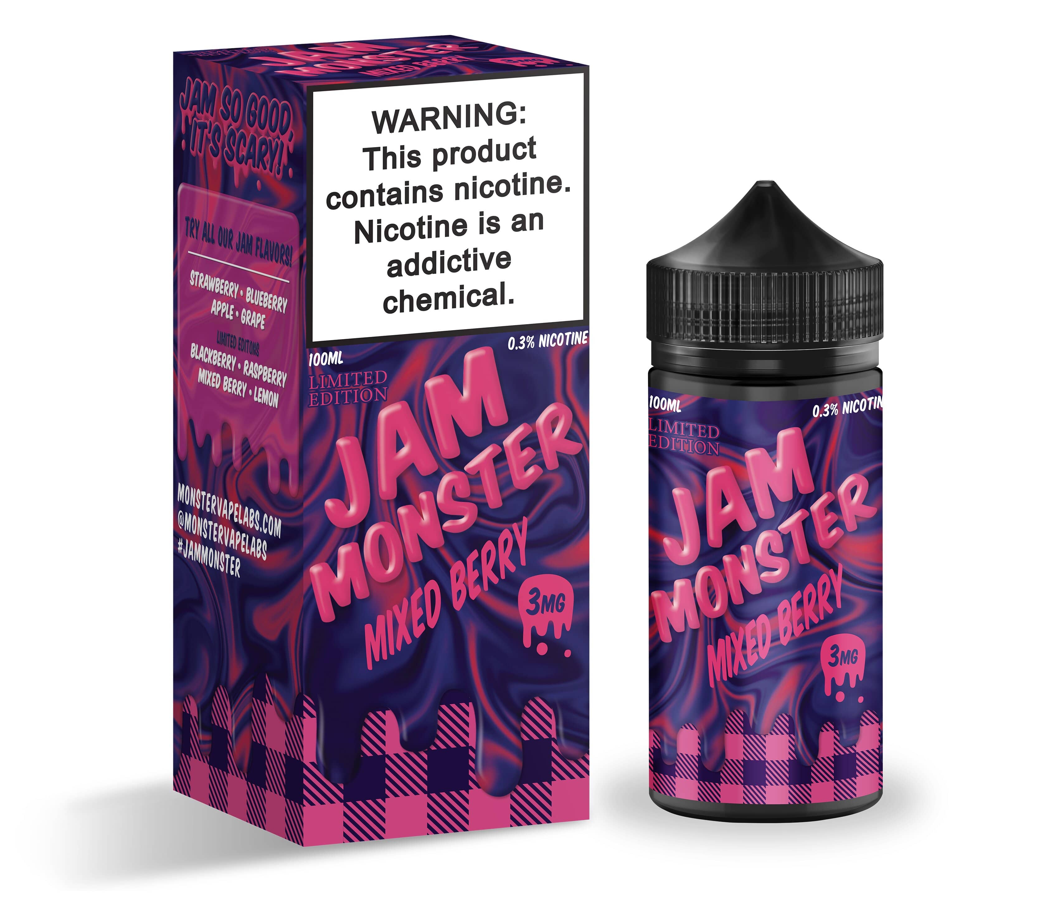 Jam MONSTER Synthetic - Mixed Berry Jam 100mL, jam monster