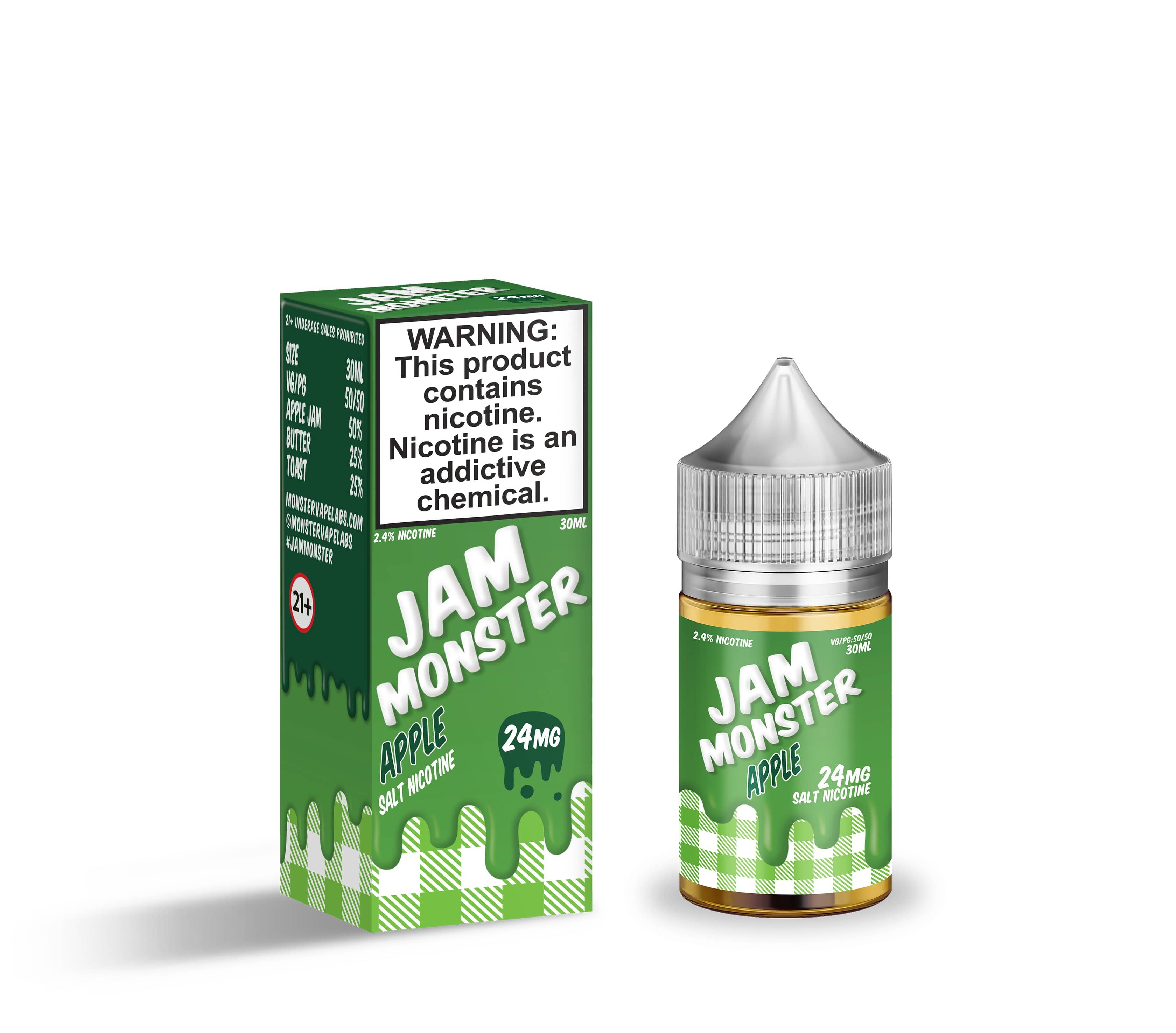 Jam MONSTER Synthetic Salt - Apple Jam 30mL, jam monster, jam monster salt
