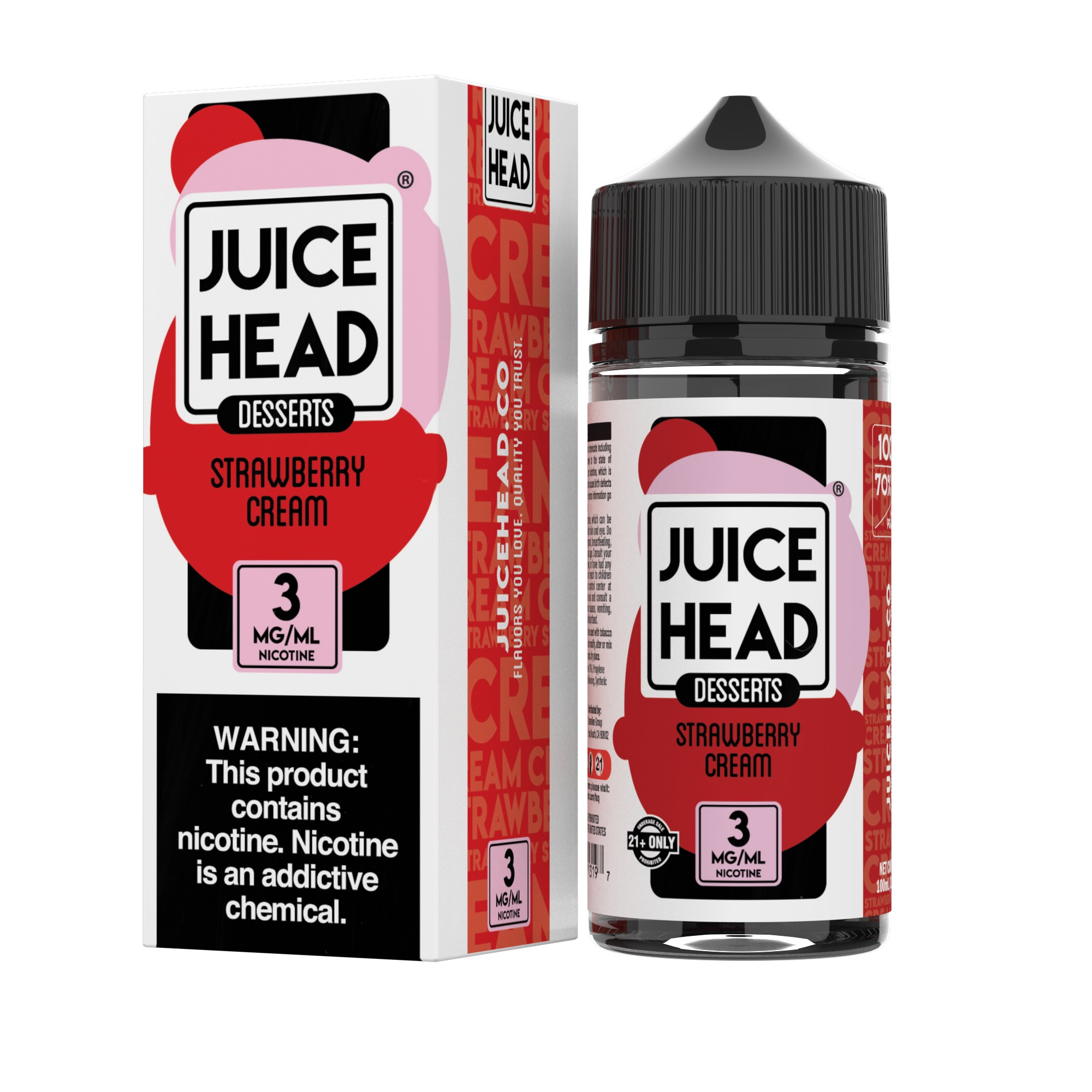 Juice Head Desserts - Strawberry Cream 100mL, juice head desserts