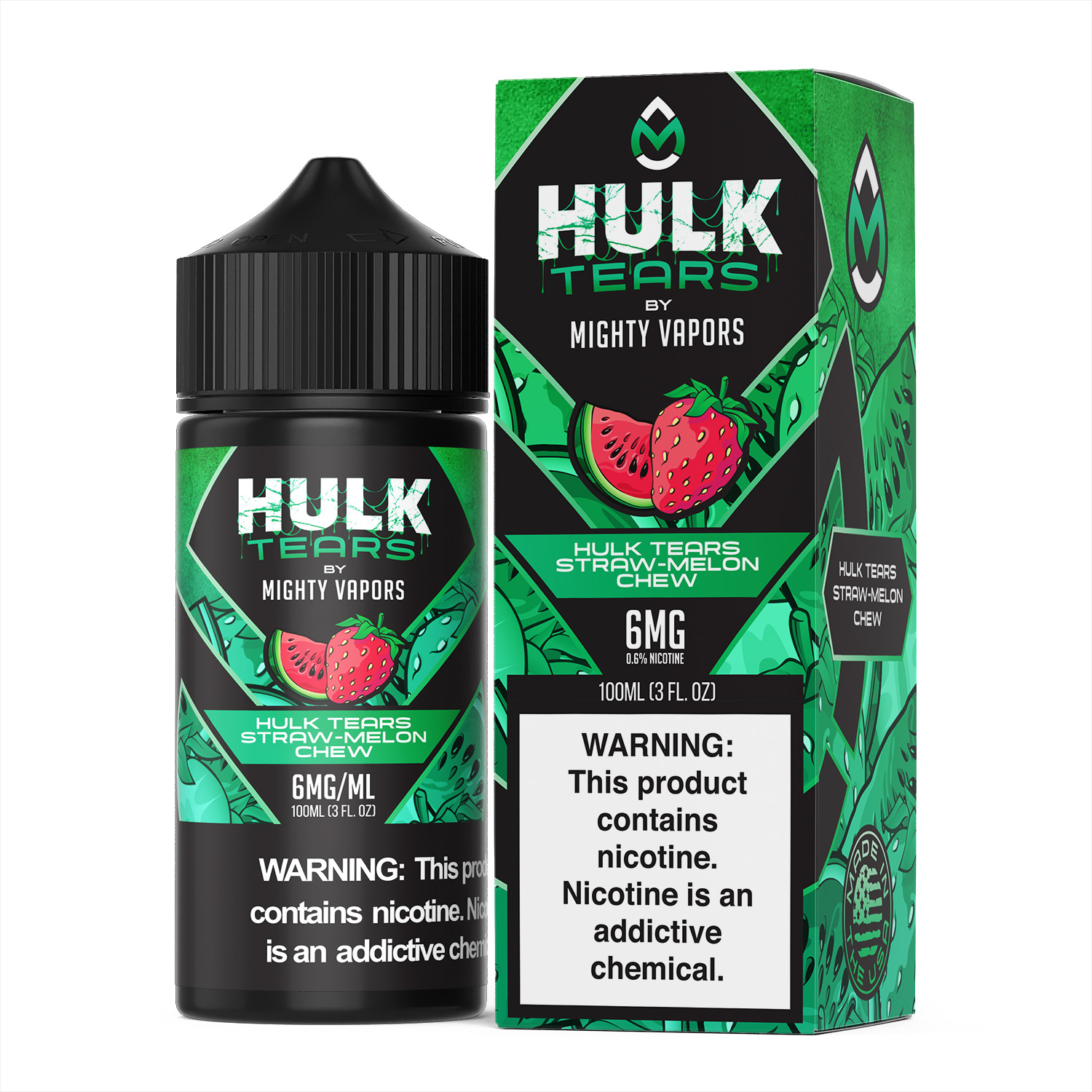 Hulk Tears by Mighty Vapors - Hulk Tears Straw-Melon Chew 100mL