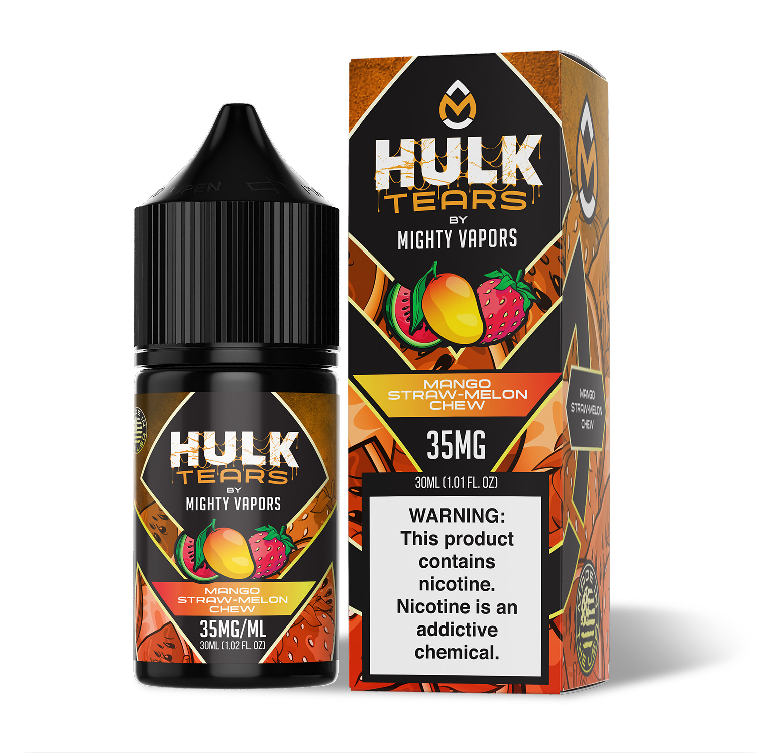 Hulk Tears Salt by Mighty Vapors - Mango Straw-Melon Chew 30mL