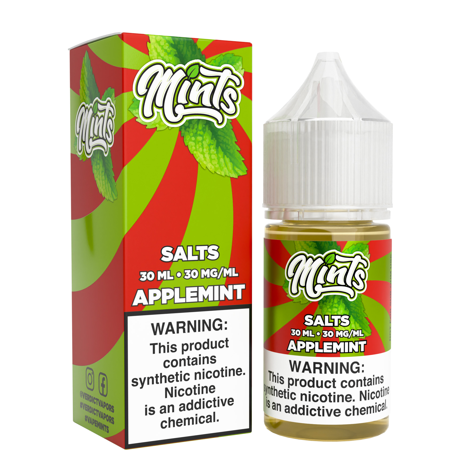 Mints Synthetic Salt - Applemint 30mL, apple mint