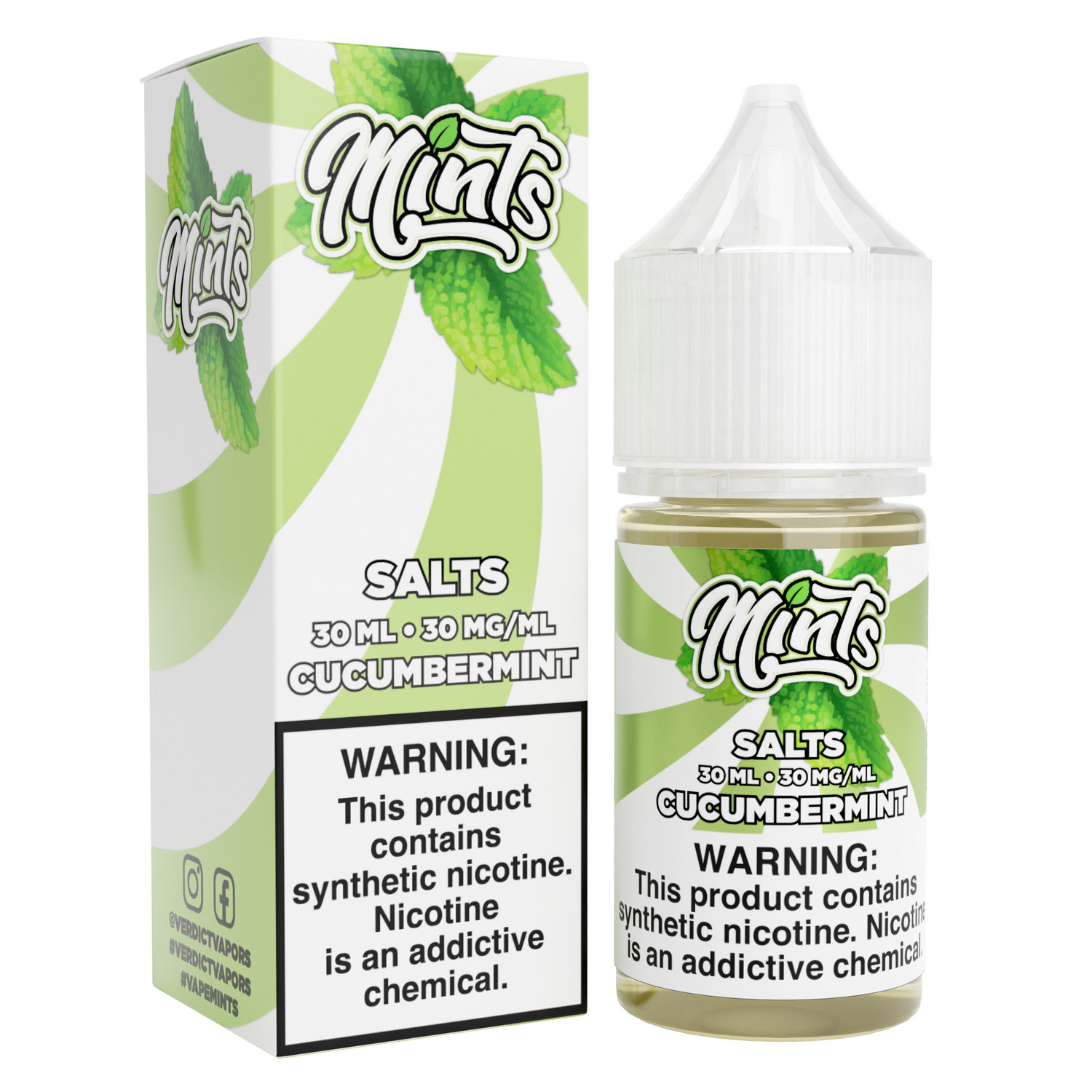Mints Synthetic Salt - Cucumbermint 30mL, cucumber mint