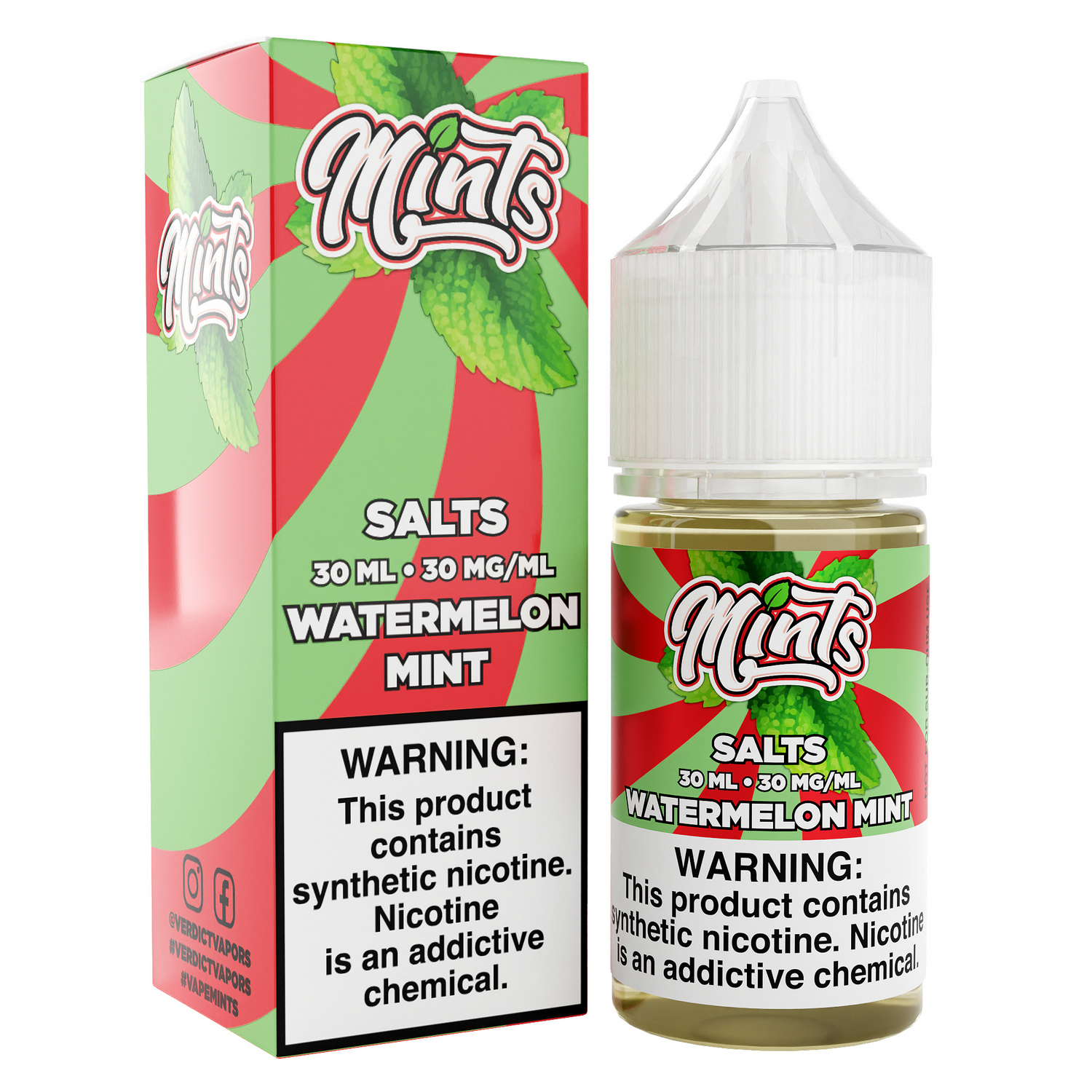 Mints Synthetic Salt - Watermelon Mint 30mL, watermelonmint