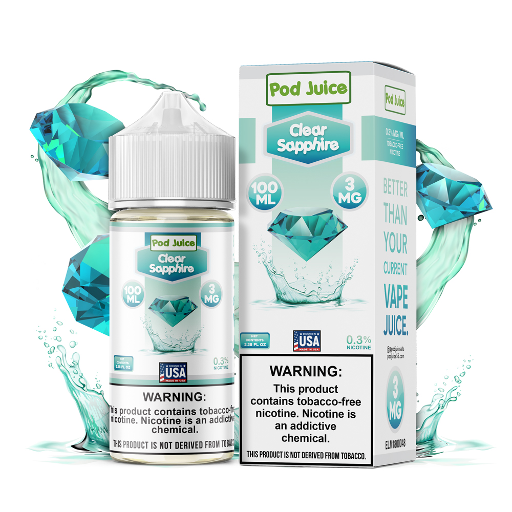 Pod Juice Synthetic - Clear Sapphire 100mL