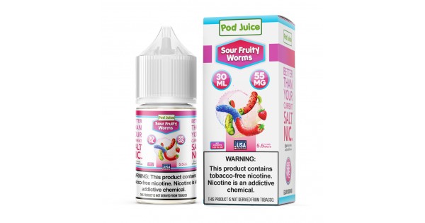 Pod Juice Synthetic Salt - Sour Fruity Worms 30mL