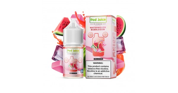 Pod Juice PJ 5000 Series Synthetic Salt - Watermelon Bubblegum 30mL ...