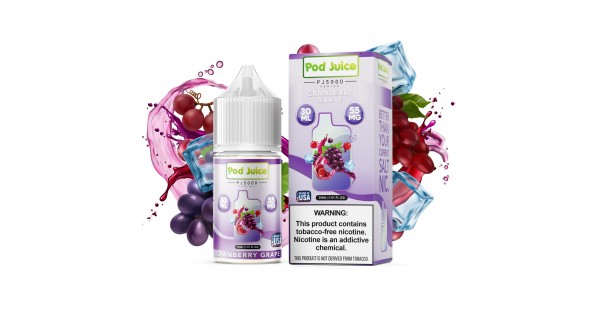 Pod Juice PJ 5000 Series Synthetic Salt - Cranberry Grape 30mL, pod ...