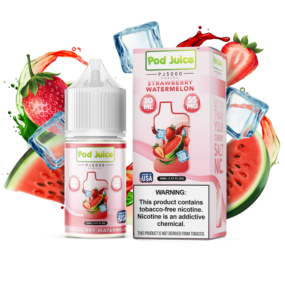 Pod Juice PJ 5000 Series Synthetic Salt - Strawberry Watermelon 30mL ...