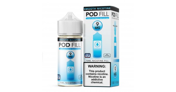 Pod Fill Unflavored Low Nicotine Base 70mL - 9mg, pod juice