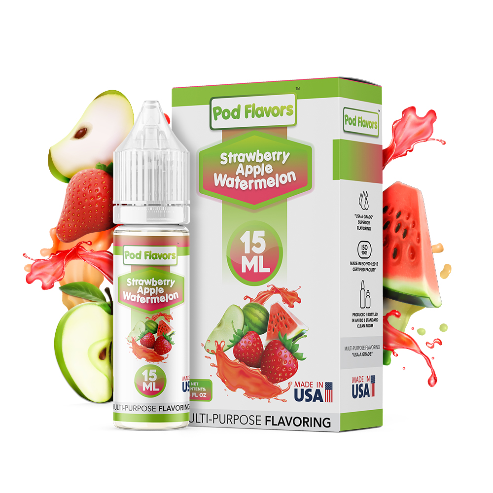 Pod Flavors Multi-Purpose Flavoring 15mL - Strawberry Apple Watermelon ...
