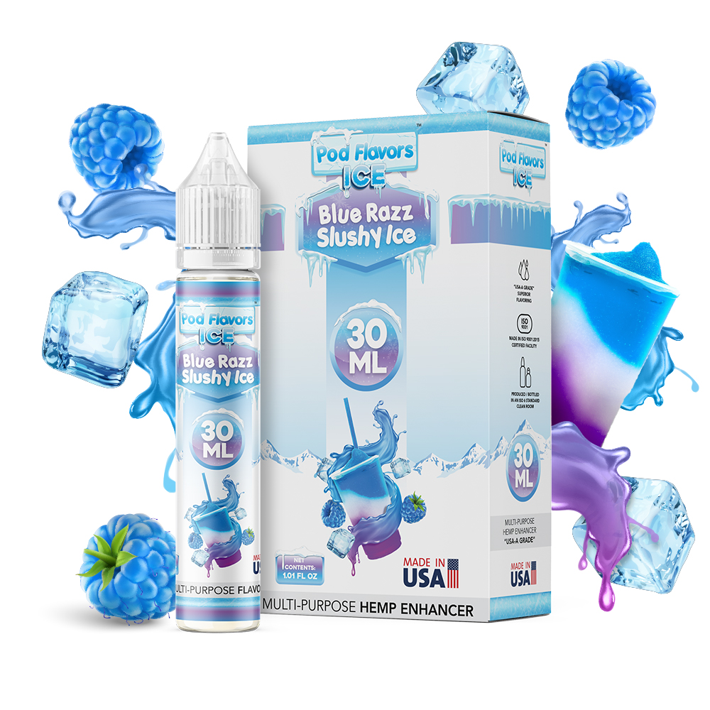 Pod Flavors Multi-Purpose Flavoring 30mL - Blue Razz Slushy Ice, pod ...