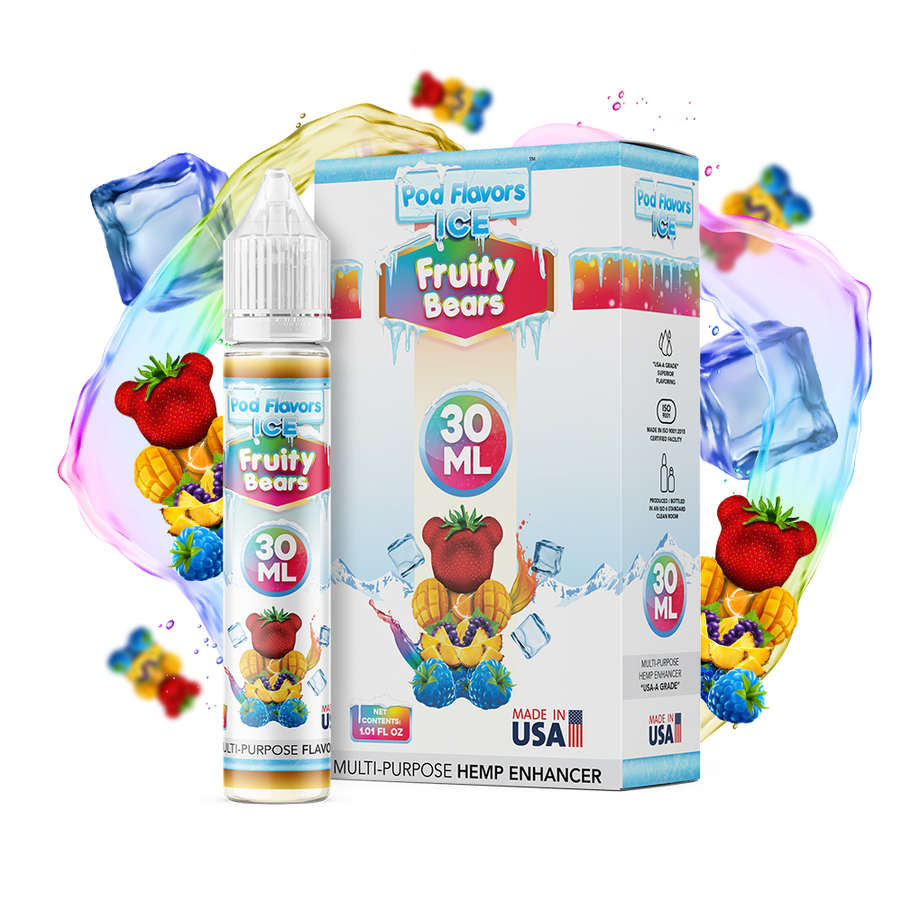 Pod Flavors Multi-Purpose Flavoring 30mL - Fruity Bears Ice, pod juice ...