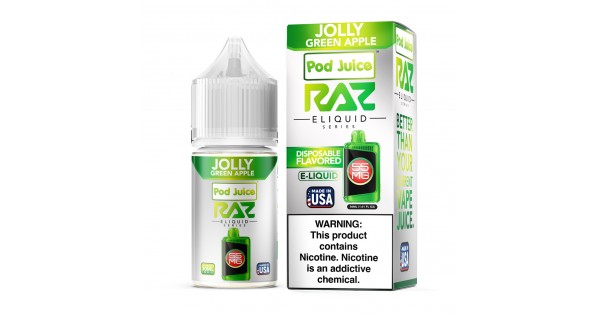 RAZ x Pod Juice Synthetic Salt - Jolly Green Apple 30mL