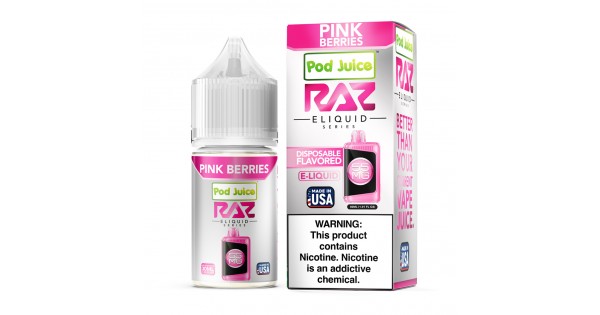 RAZ x Pod Juice Synthetic Salt - Pink Berries 30mL