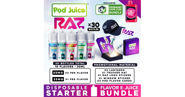 RAZ x Pod Juice Synthetic 30mL Salt Starter Bundle
