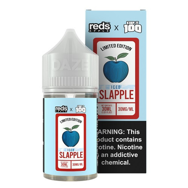 7 Daze Reds x Keep It 100 Synthetic Salt - Slapple ICED 30mL, 7daze ...
