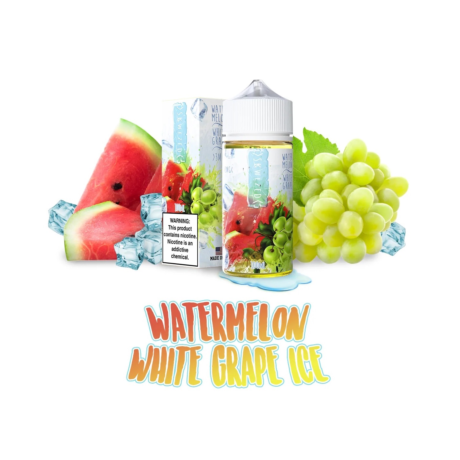 SKWĒZED ICE MIX - Watermelon White Grape Ice 100mL