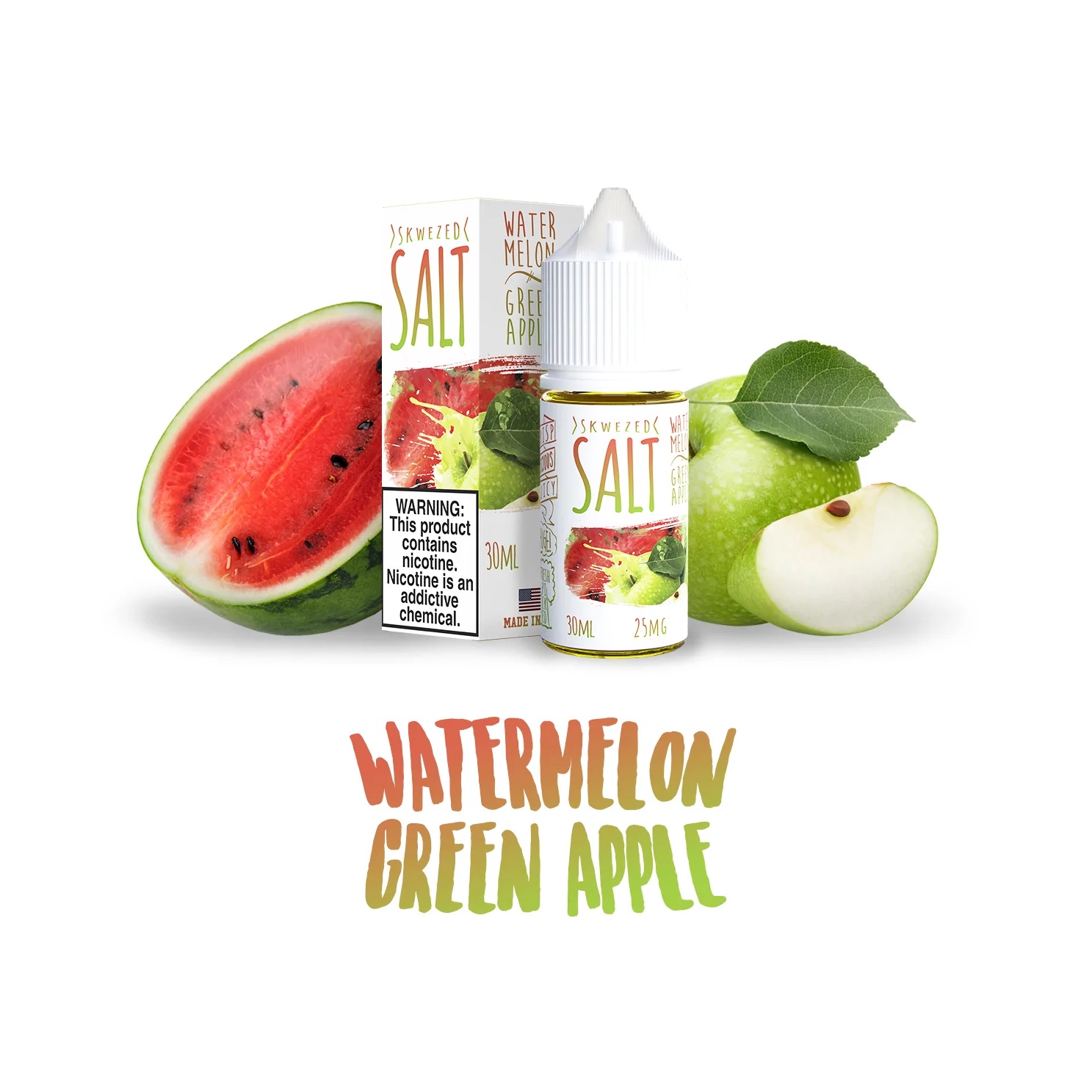 SKWĒZED SALT MIX - Watermelon Green Apple 30mL