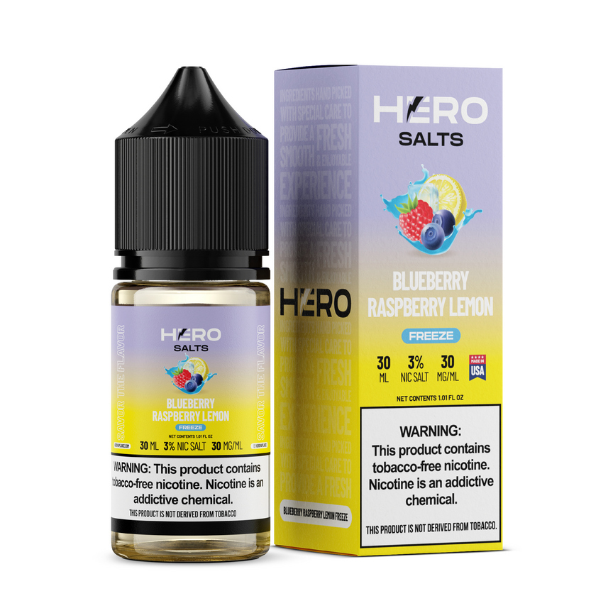 TKE Hero Synthetic Salt - Blueberry Raspberry Lemon FREEZE 30mL, take off