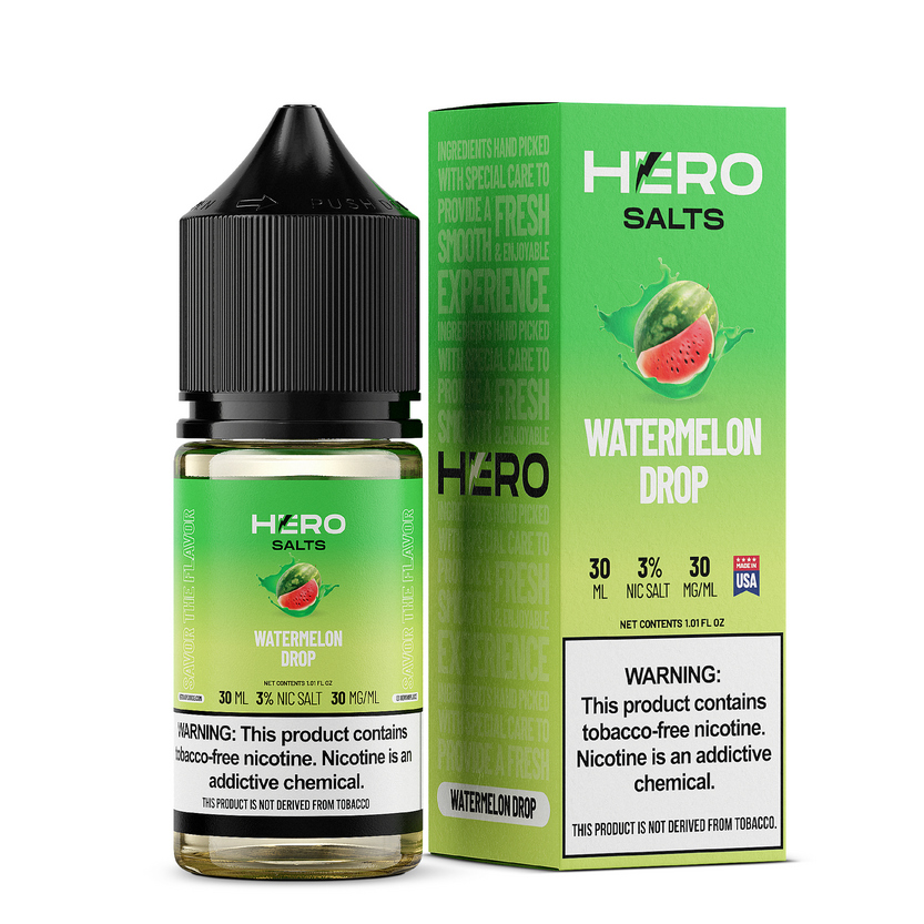 TKE Hero Synthetic Salt - Watermelon Drop 30mL, take off