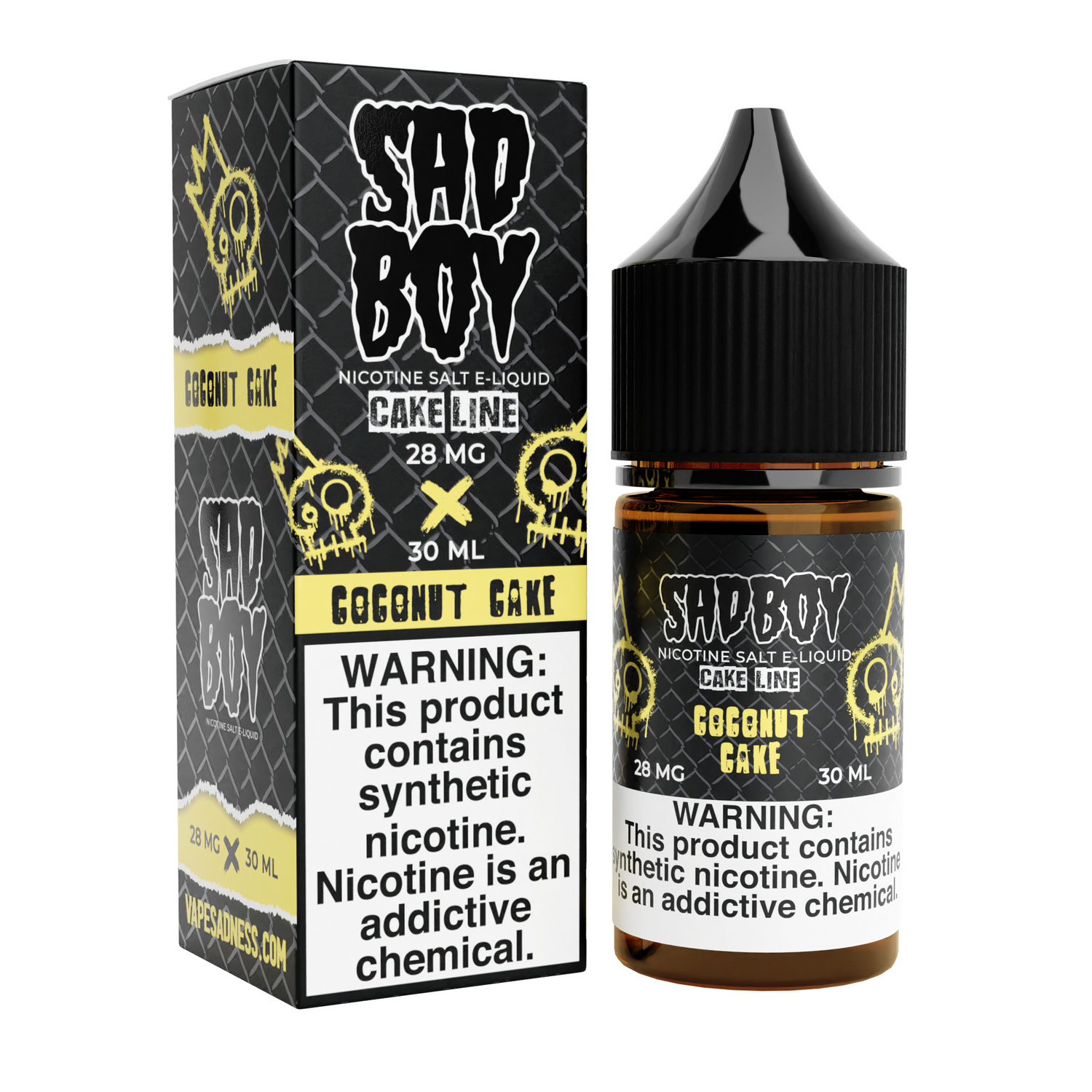 Sadboy Synthetic Salt - Coconut Cake 30mL, sadboy cake line