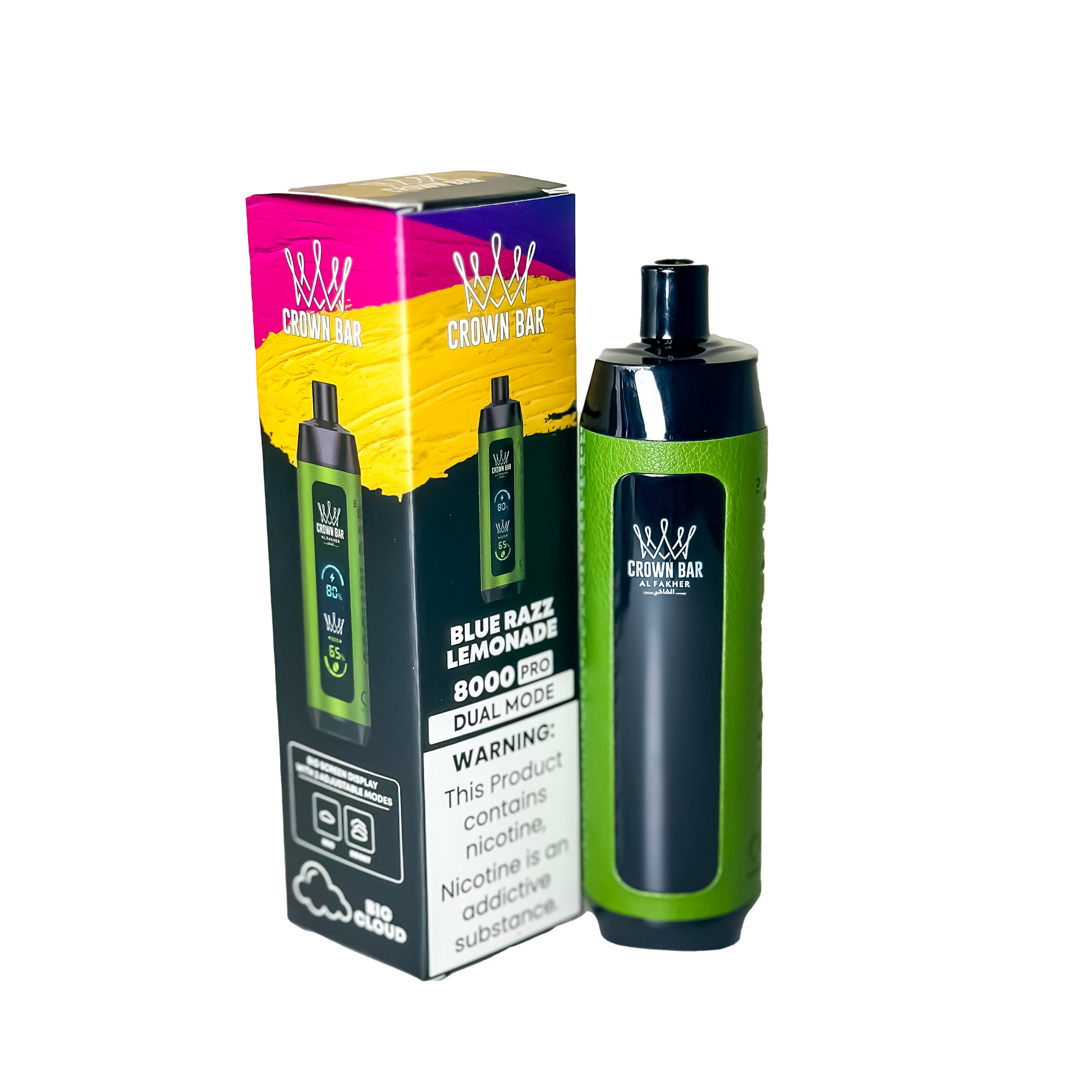 Al Fakher Crown Bar 8000 Pro DTL Disposable 5mg, hookah-style ...