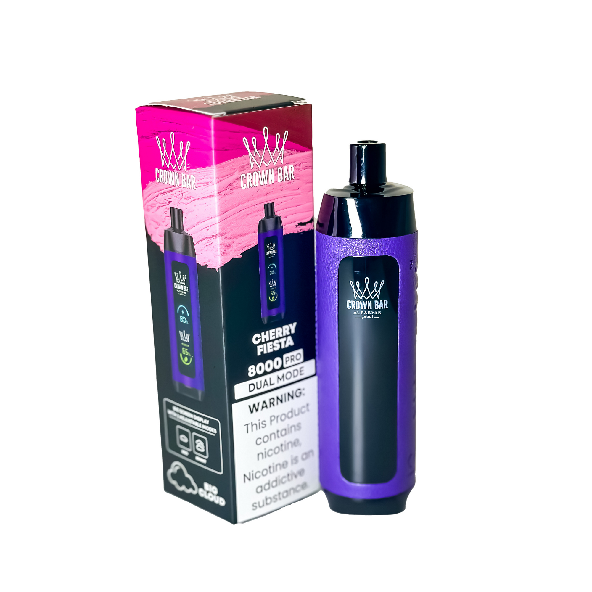 Al Fakher Crown Bar 8000 Pro DTL Disposable 5mg, hookah-style ...