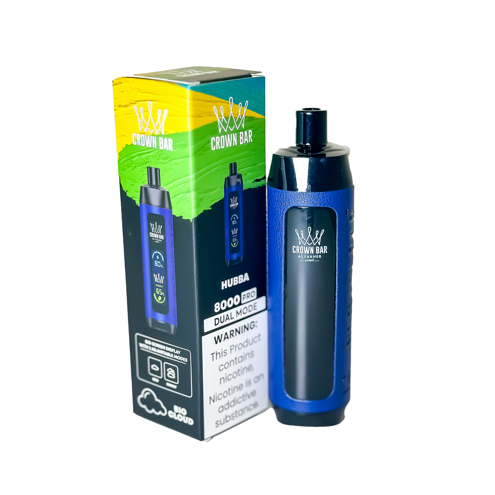 Al Fakher Crown Bar 8000 Pro DTL Disposable 5mg, hookah-style ...