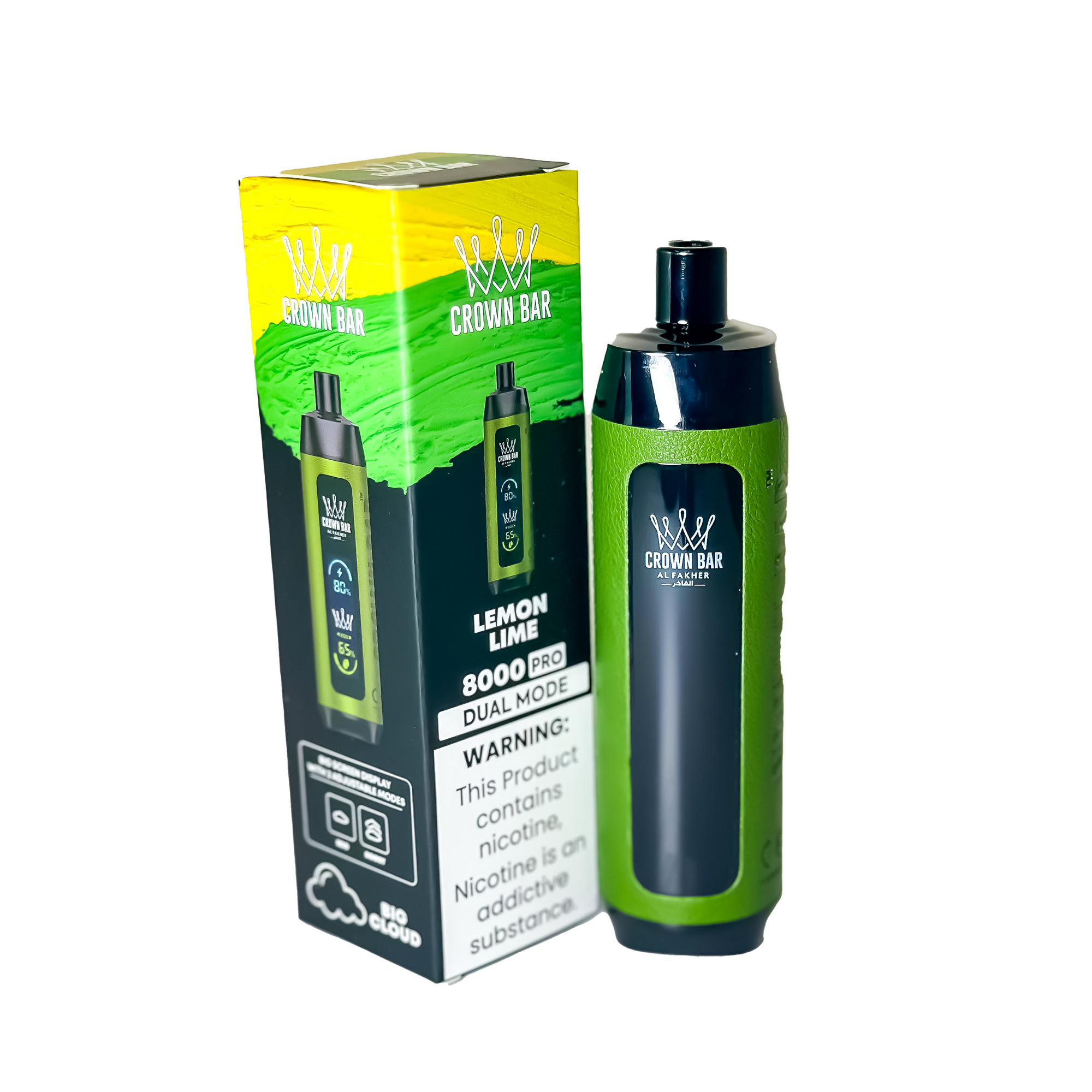 Al Fakher Crown Bar 8000 Pro DTL Disposable 5mg, hookah-style ...