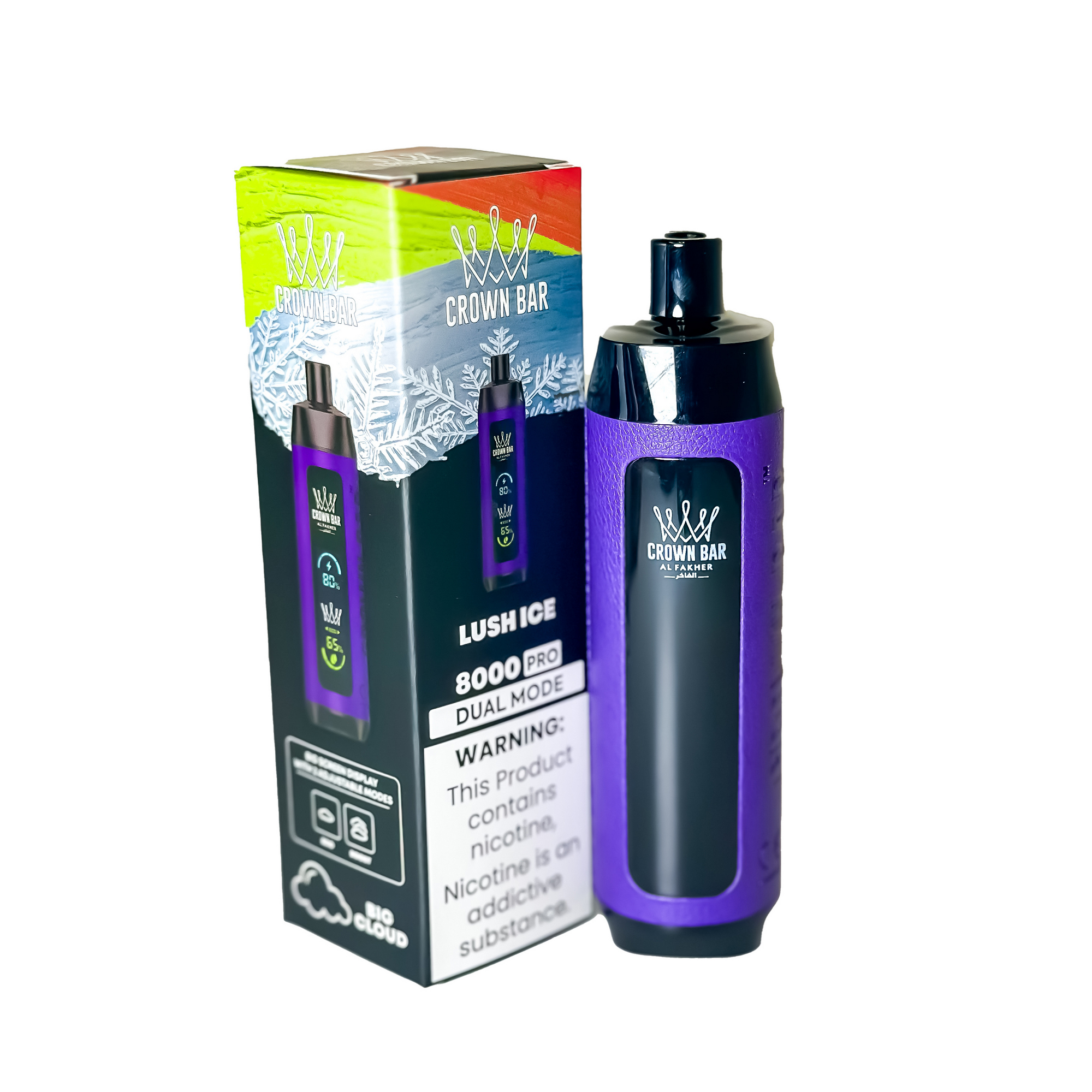 Al Fakher Crown Bar 8000 Pro DTL Disposable 5mg, hookah-style ...