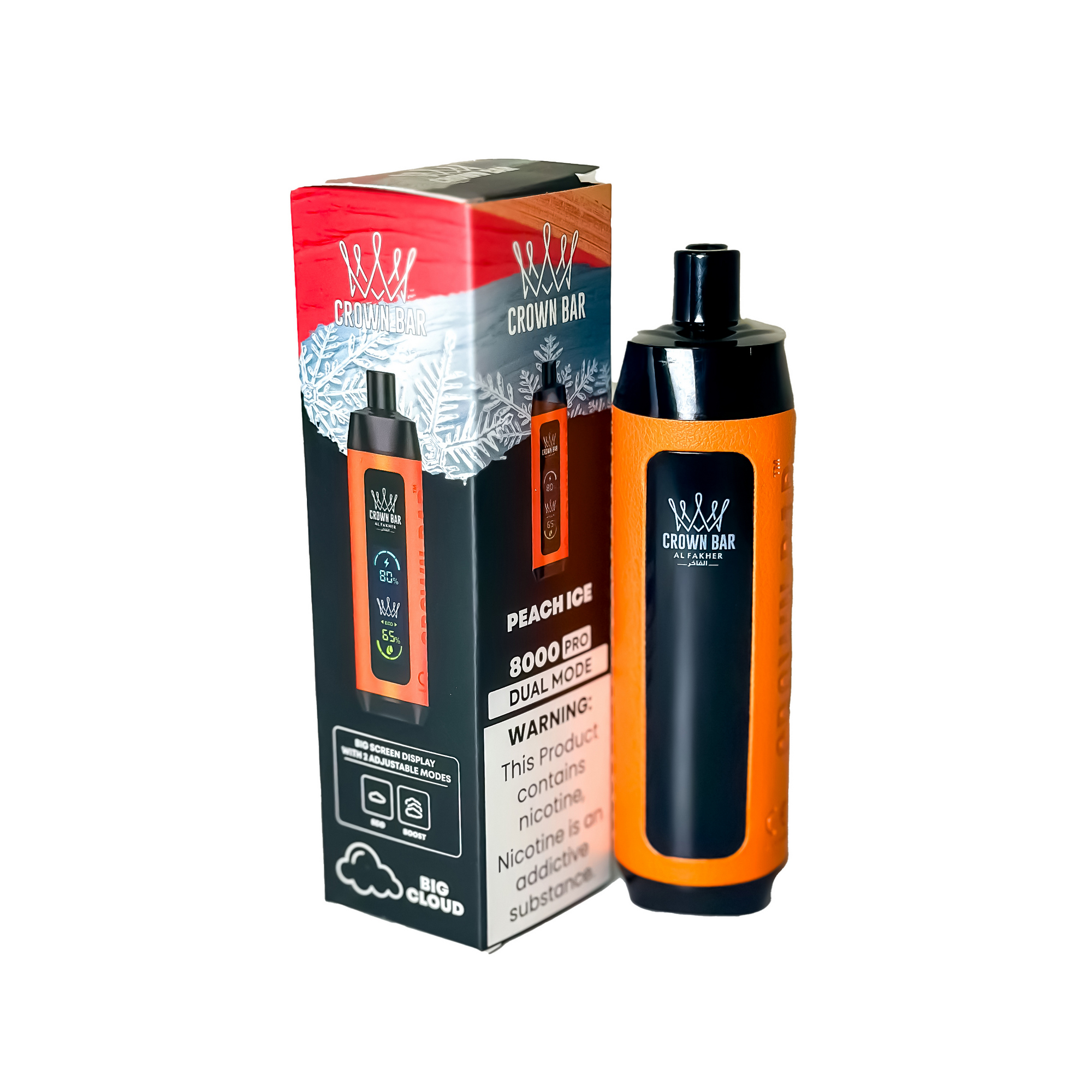 Al Fakher Crown Bar 8000 Pro DTL Disposable 5mg, hookah-style ...