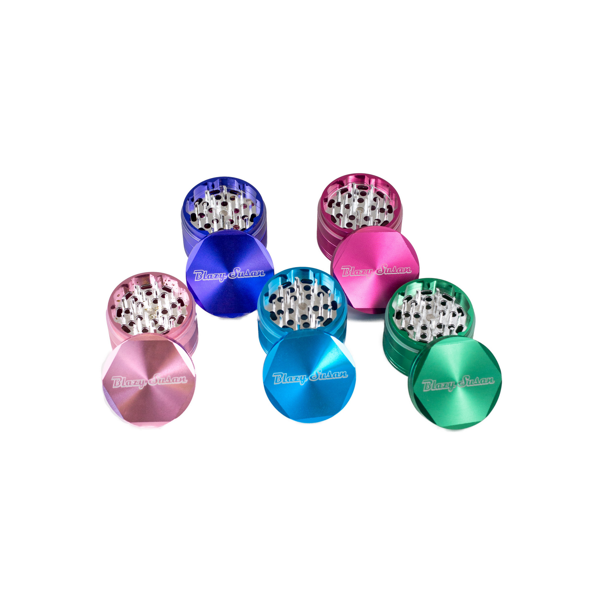 Blazy Susan 4pc Aluminum Grinder, thc, , dry herb, flower, aromatherapy ...