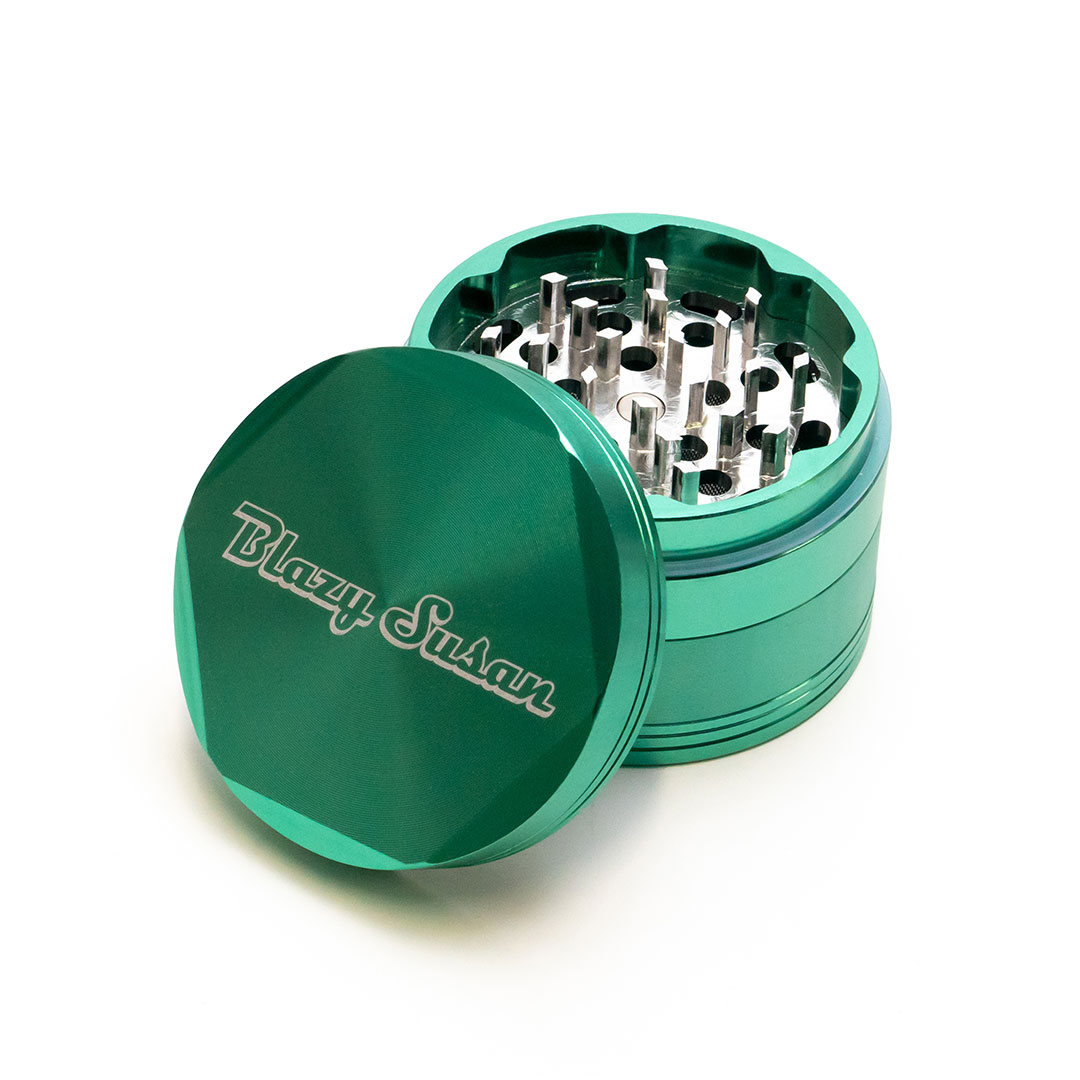 Blazy Susan 4pc Aluminum Grinder, thc, , dry herb, flower, aromatherapy ...