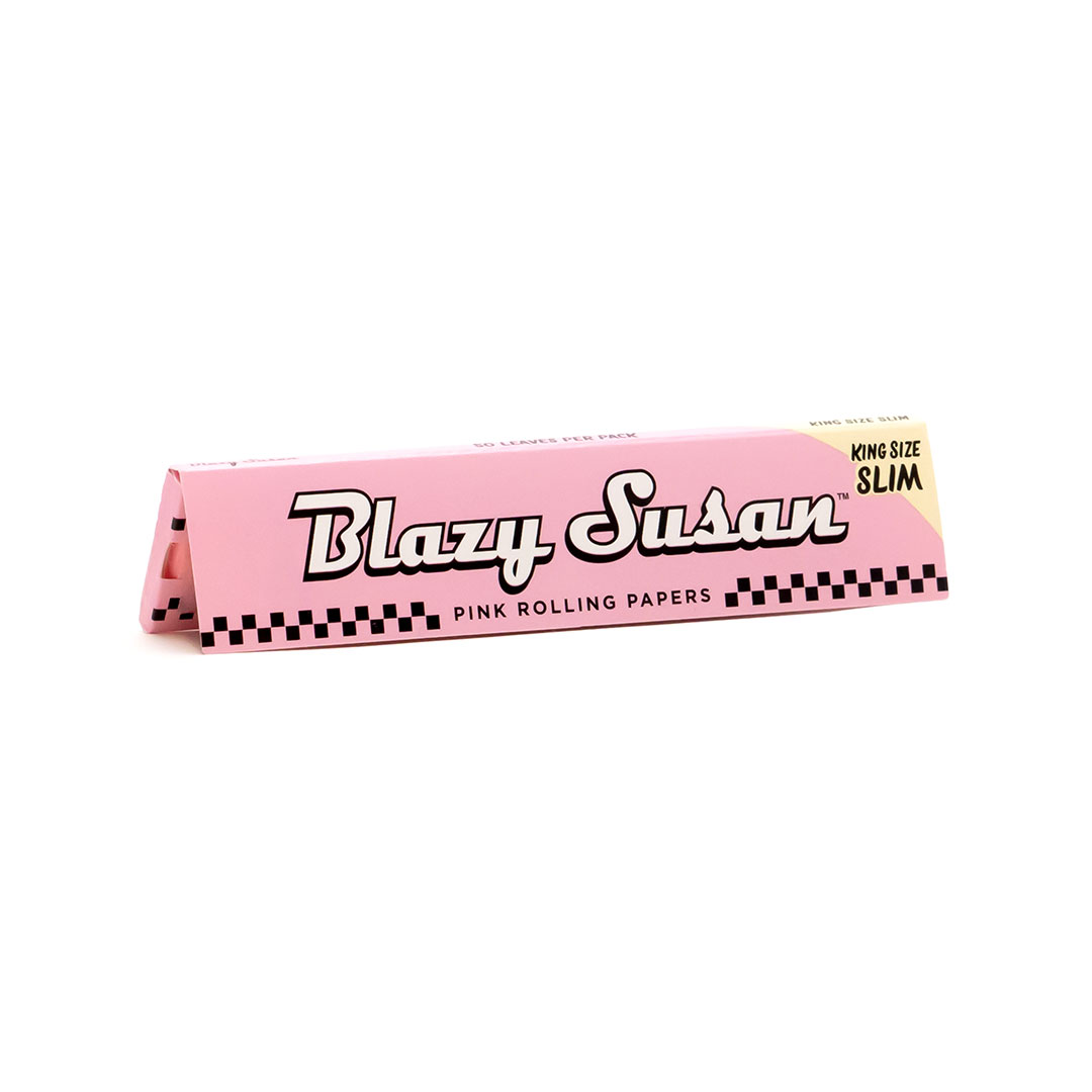 Blazy Susan King Size Slim Pink Rolling Papers 50ct, thc, dry herb ...