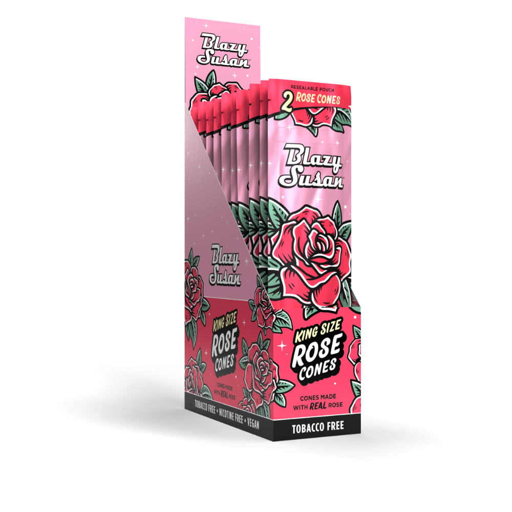 Blazy Susan King Size Rose Cones Display Box 10CT, thc, dry herb ...