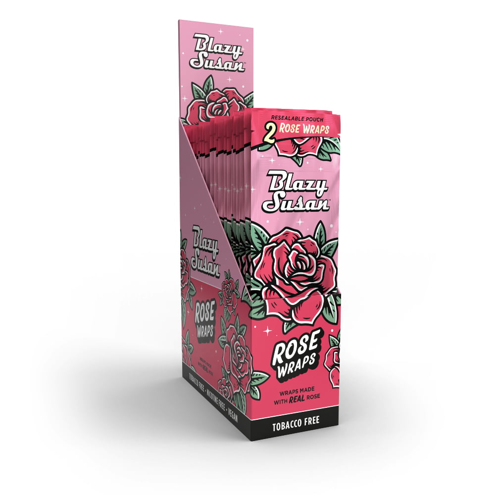 Blazy Susan Rose Wraps Display Box 25CT, thc, dry herb, flower, pre ...